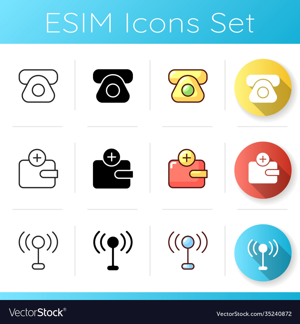 Mobile interface icons set Royalty Free Vector Image