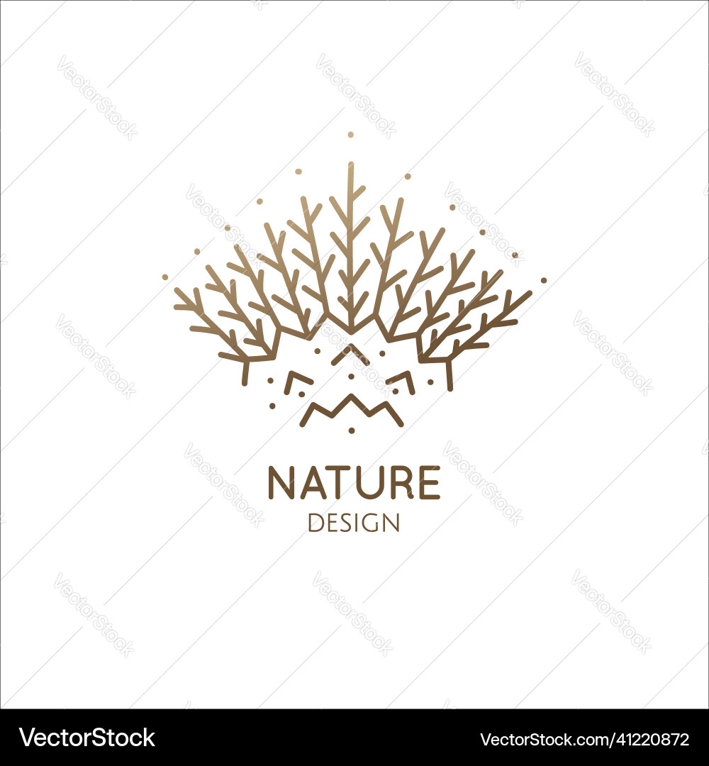 Modern abstract nature logo natural symbol Vector Image