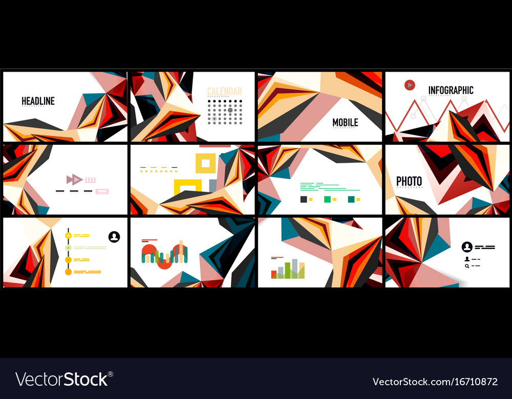 Modern triangle presentation template Royalty Free Vector