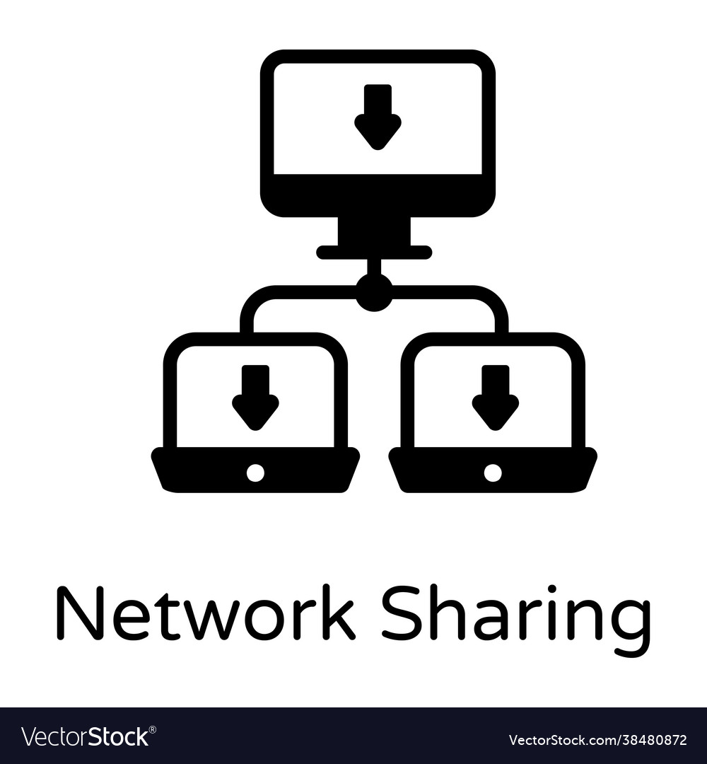 Network sharing Royalty Free Vector Image - VectorStock