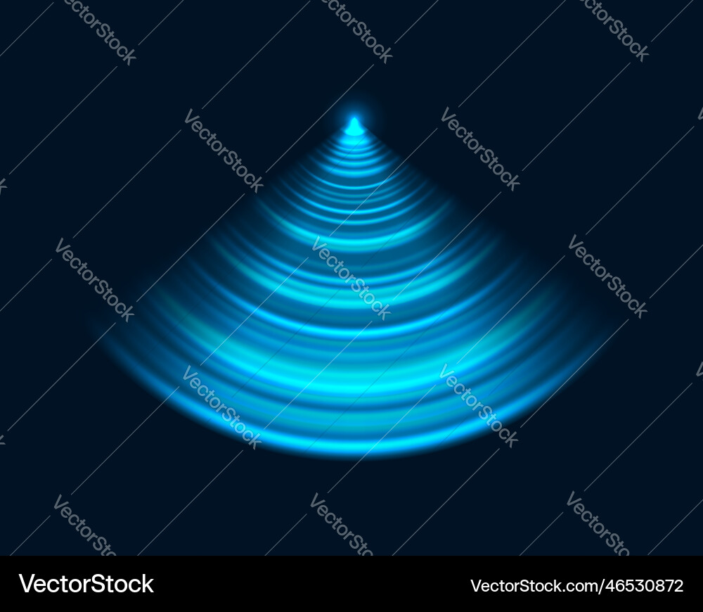 Radar sonar wi fi sensor wave signal sound scan Vector Image