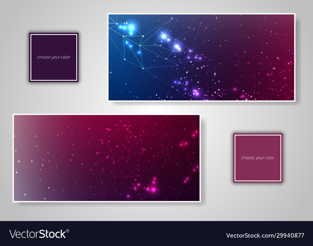 Abstract various colorful header set collection Vector Image Abstract various colorful header set collection Vector Image