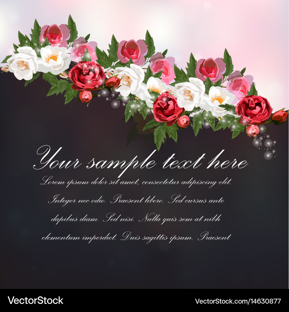 Bouquet of roses Royalty Free Vector Image - VectorStock