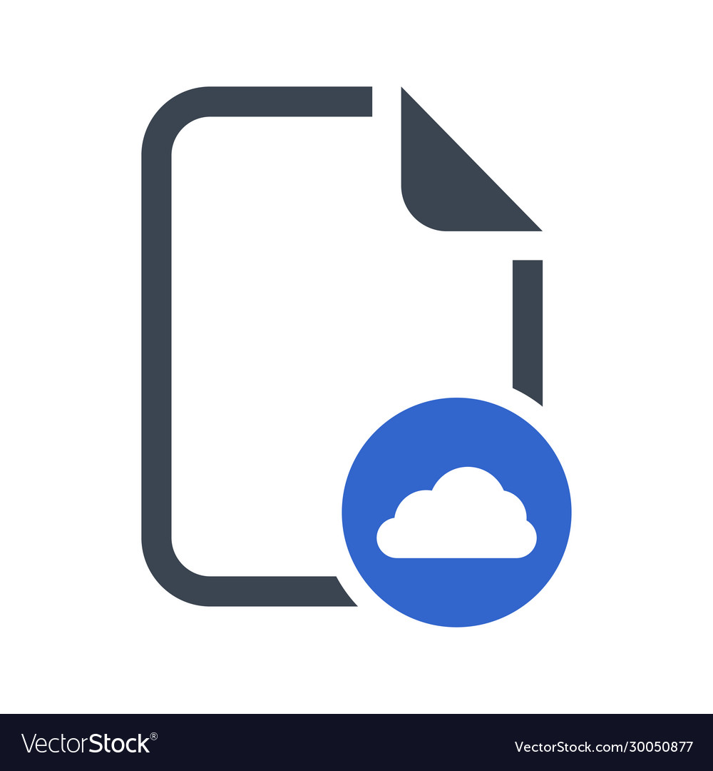 Cloud file icon Royalty Free Vector Image - VectorStock