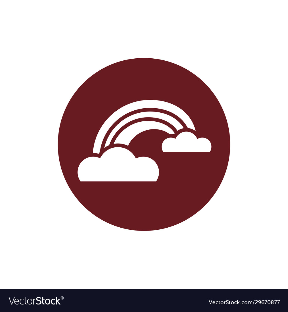 Cute rainbow spring block style Royalty Free Vector Image