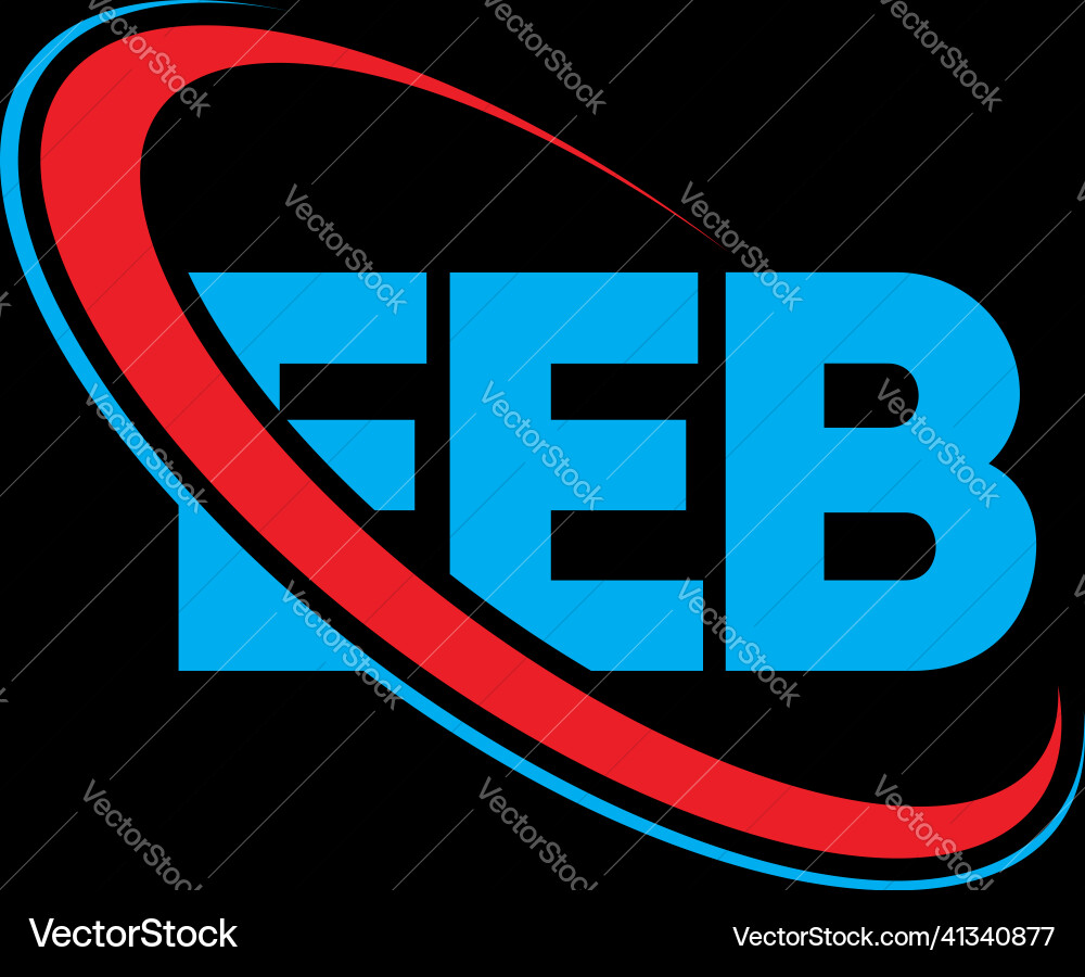 Eeb logo letter design Royalty Free Vector Image