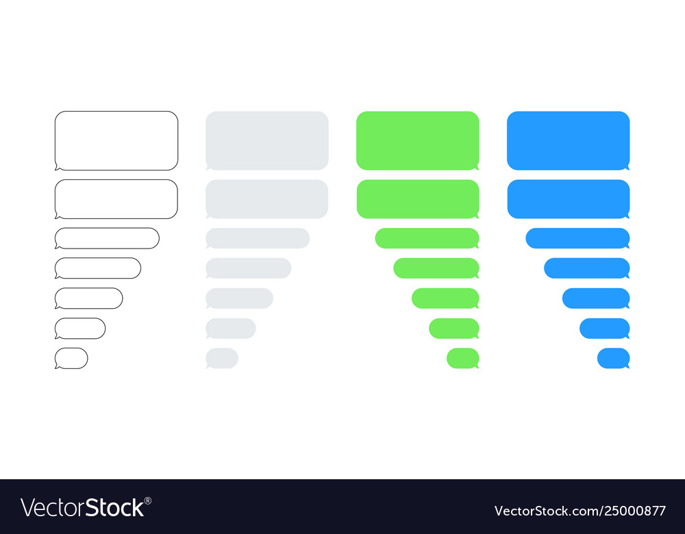 Message bubbles chat template message bubbles Vector Image