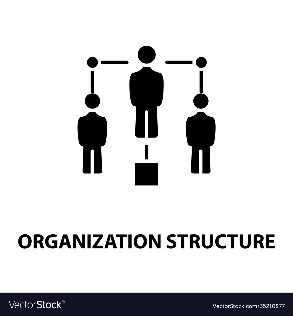 Organization structure icon black sign Royalty Free Vector