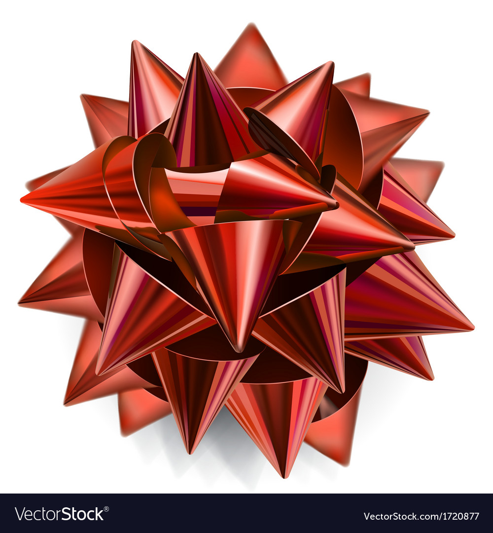 Red bow Royalty Free Vector Image - VectorStock