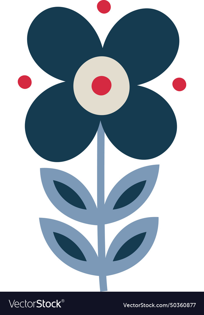 Scandinavian folk style flower Royalty Free Vector Image Scandinavian folk style flower Royalty Free Vector Image