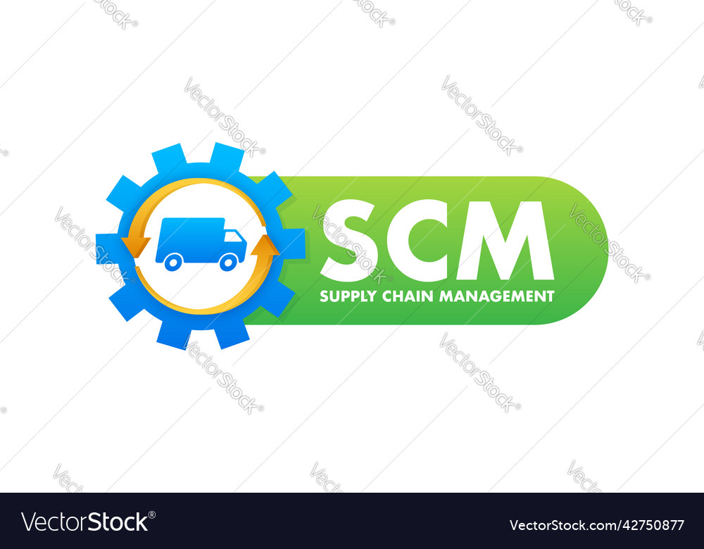 Scm icon simple creative element Royalty Free Vector Image