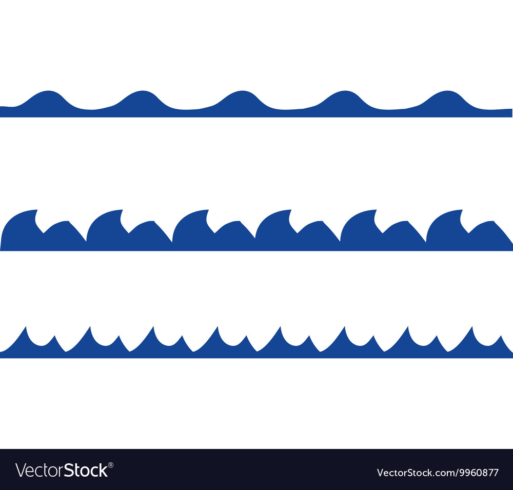 Sea waves Royalty Free Vector Image - VectorStock