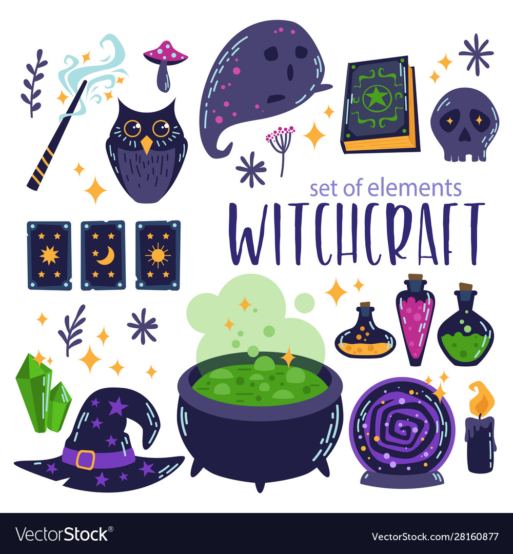 Set magic elements Royalty Free Vector Image - VectorStock