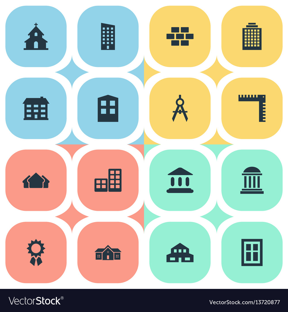 Set of simple structure icons Royalty Free Vector Image