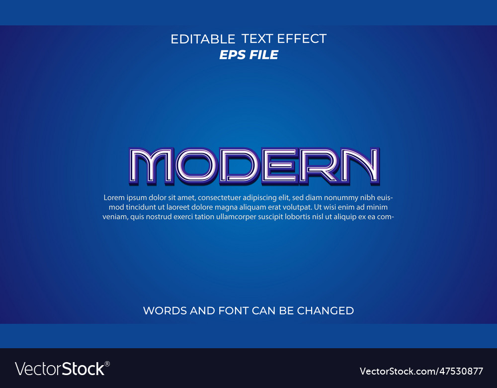 Text effect Royalty Free Vector Image - VectorStock
