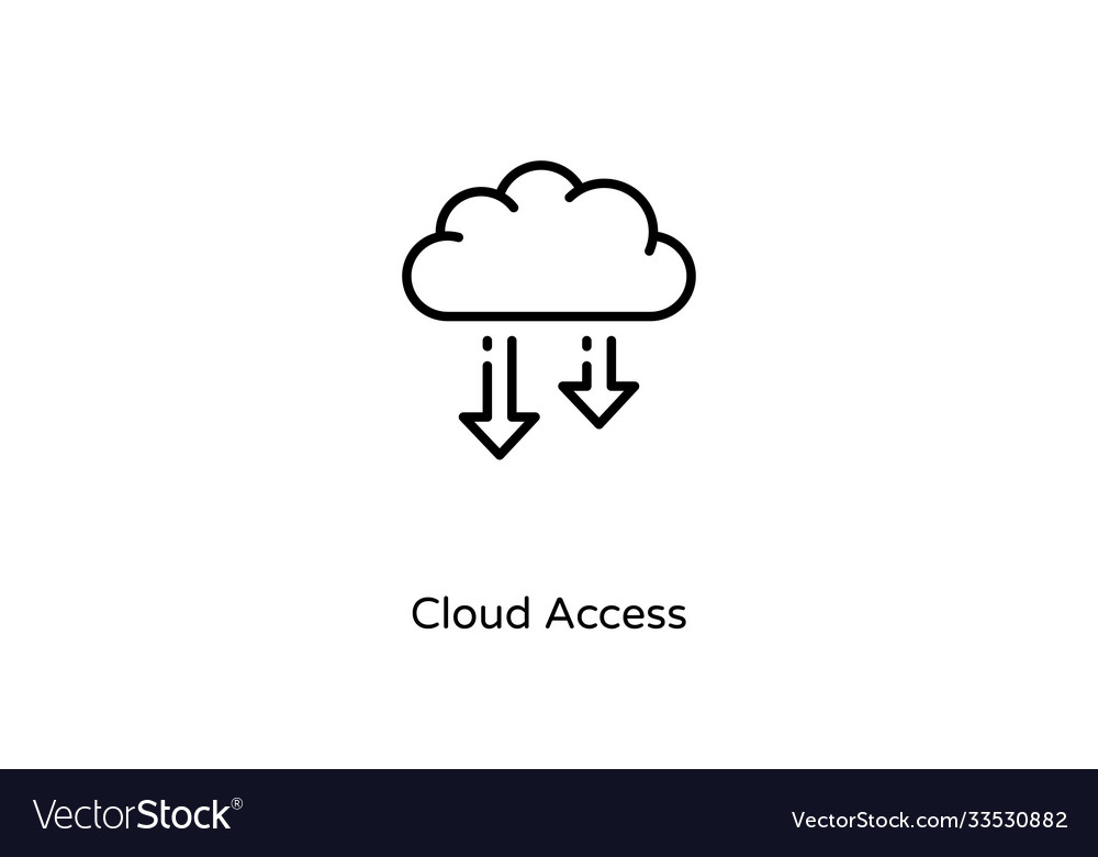 Cloud access Royalty Free Vector Image - VectorStock