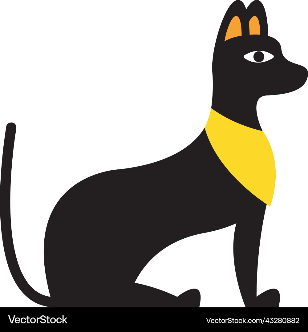 Egyptian culture cat Royalty Free Vector Image