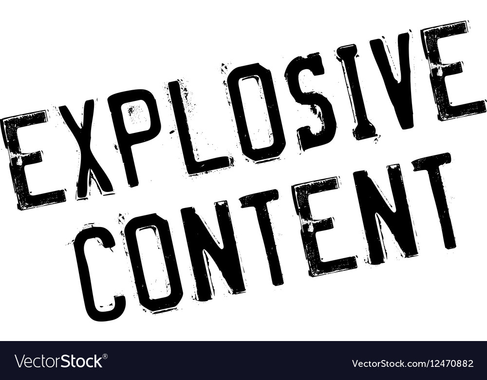 Explosive Content rubber stamp Royalty Free Vector Image