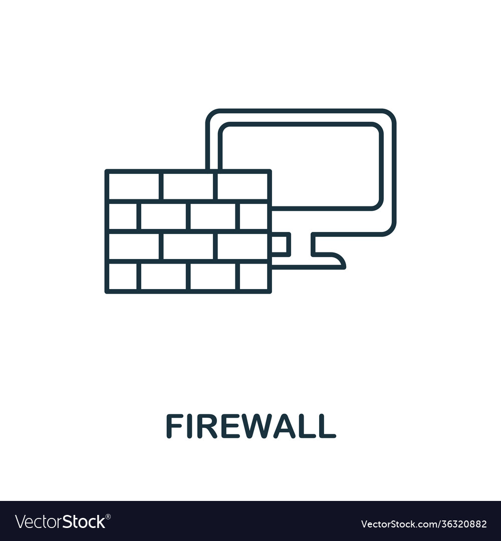 Firewall icon simple element from internet Vector Image