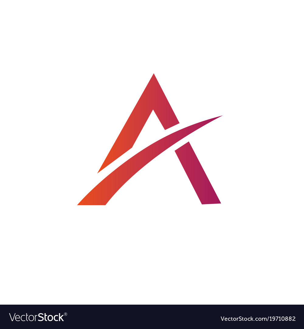 Letters a logo design template elements Royalty Free Vector