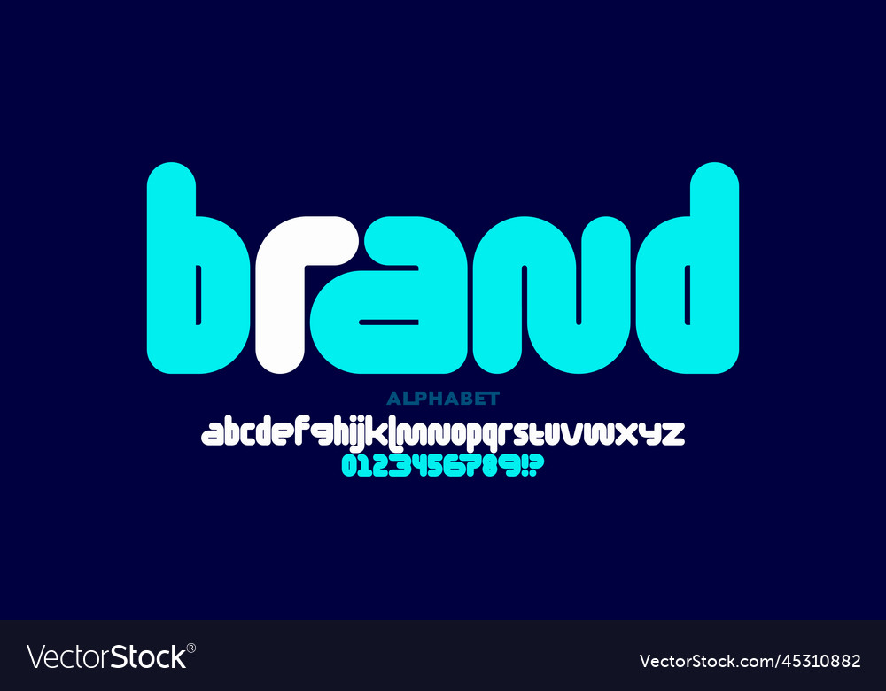 Modern Lowercase Style Font Design Royalty Free Vector Image