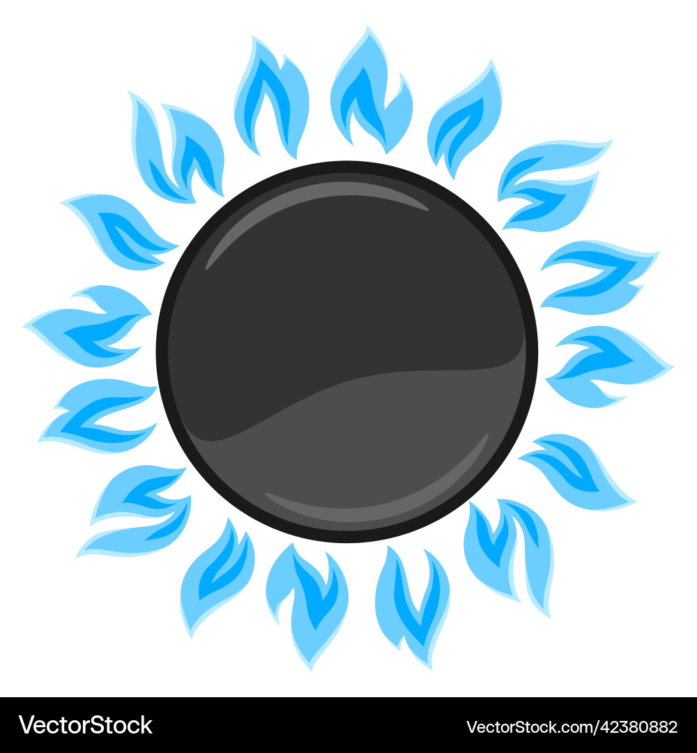 Natural gas stove burner Royalty Free Vector Image