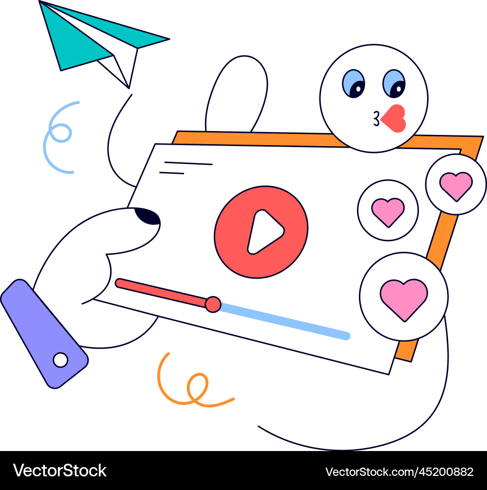 Ready to use animated design of media content Vector Image