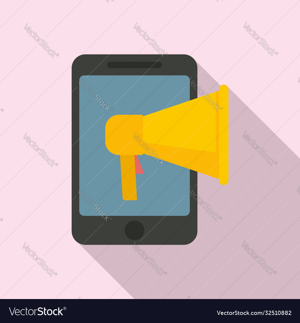 Smartphone remarketing icon flat style Royalty Free Vector Smartphone remarketing icon flat style Royalty Free Vector