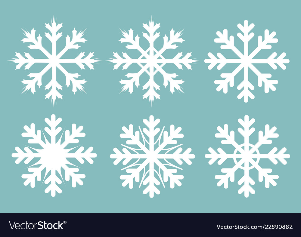 Snowflakes set Royalty Free Vector Image - VectorStock