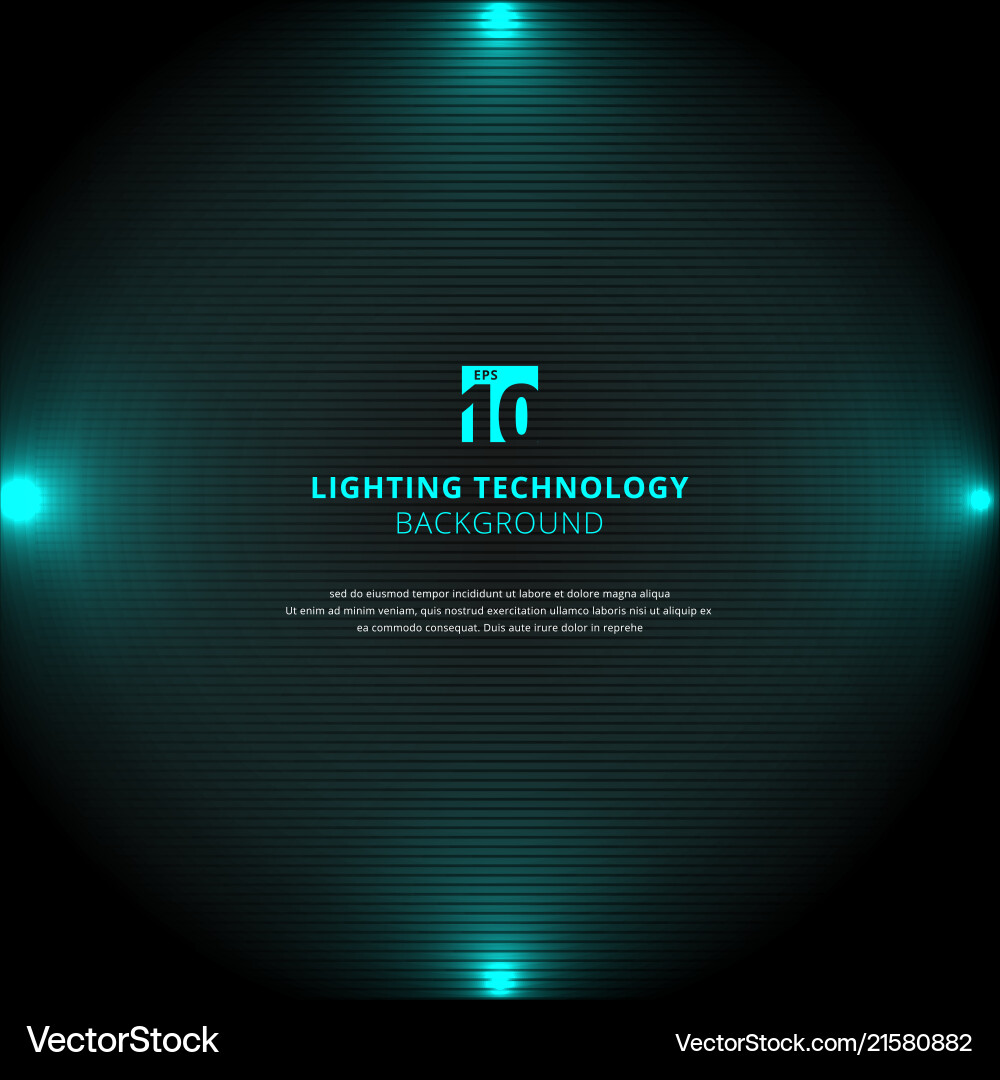 Technology blue lighting glow effect Royalty Free Vector