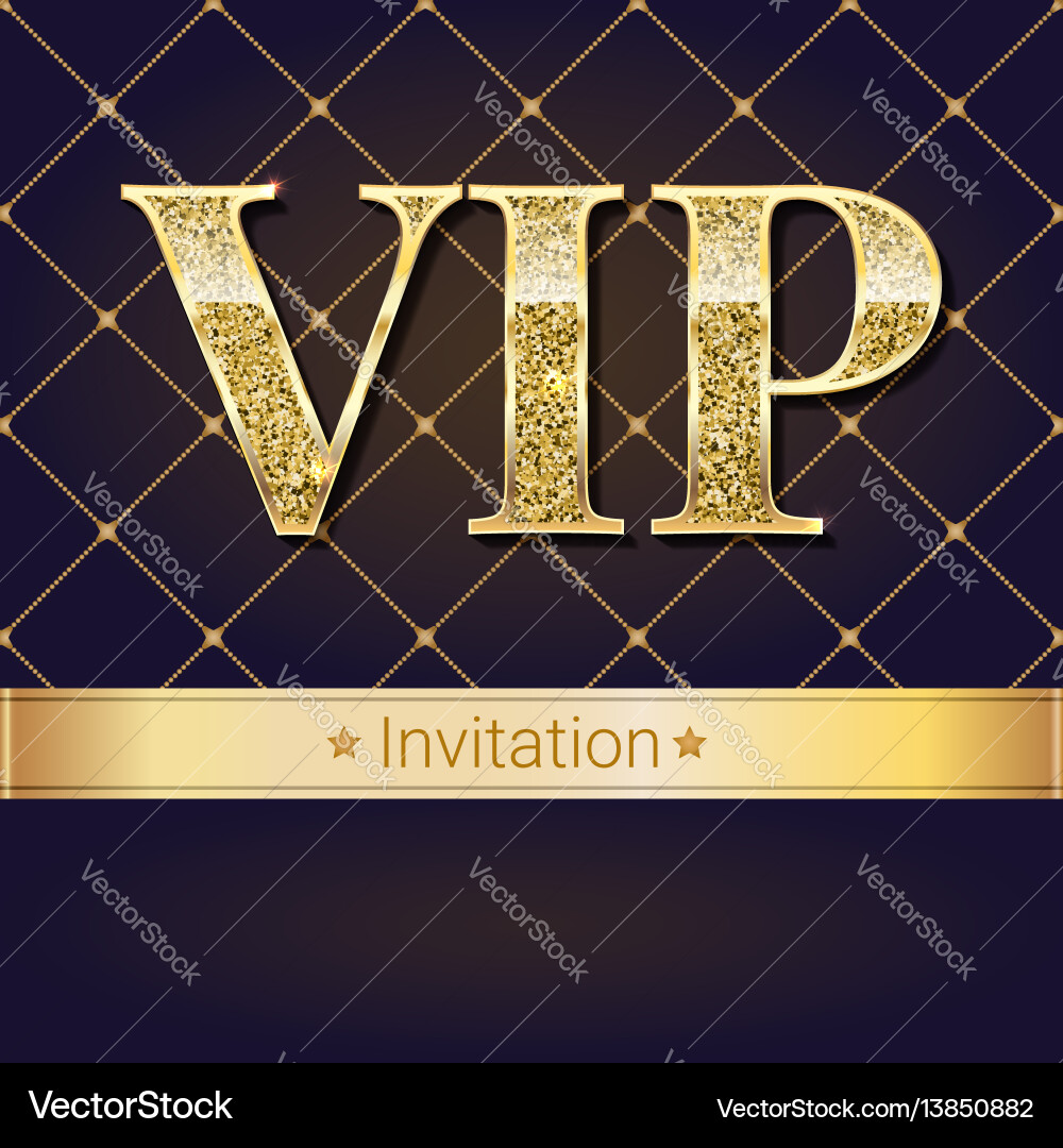 Vip premium invitation card poster or flyer Vector Image