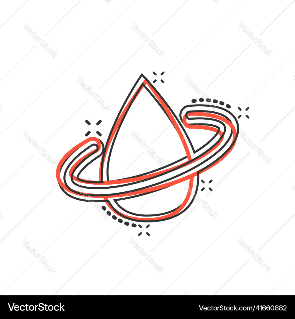 Water drop icon in comic style droplet cartoon Vector Image