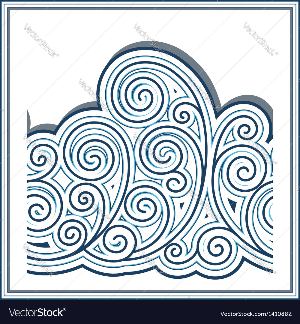 Wave border Royalty Free Vector Image - VectorStock