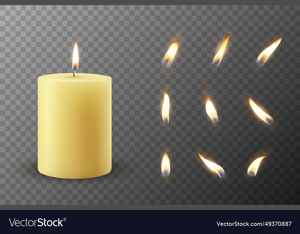3d realistic paraffin wax burning party Royalty Free Vector 3d realistic paraffin wax burning party Royalty Free Vector