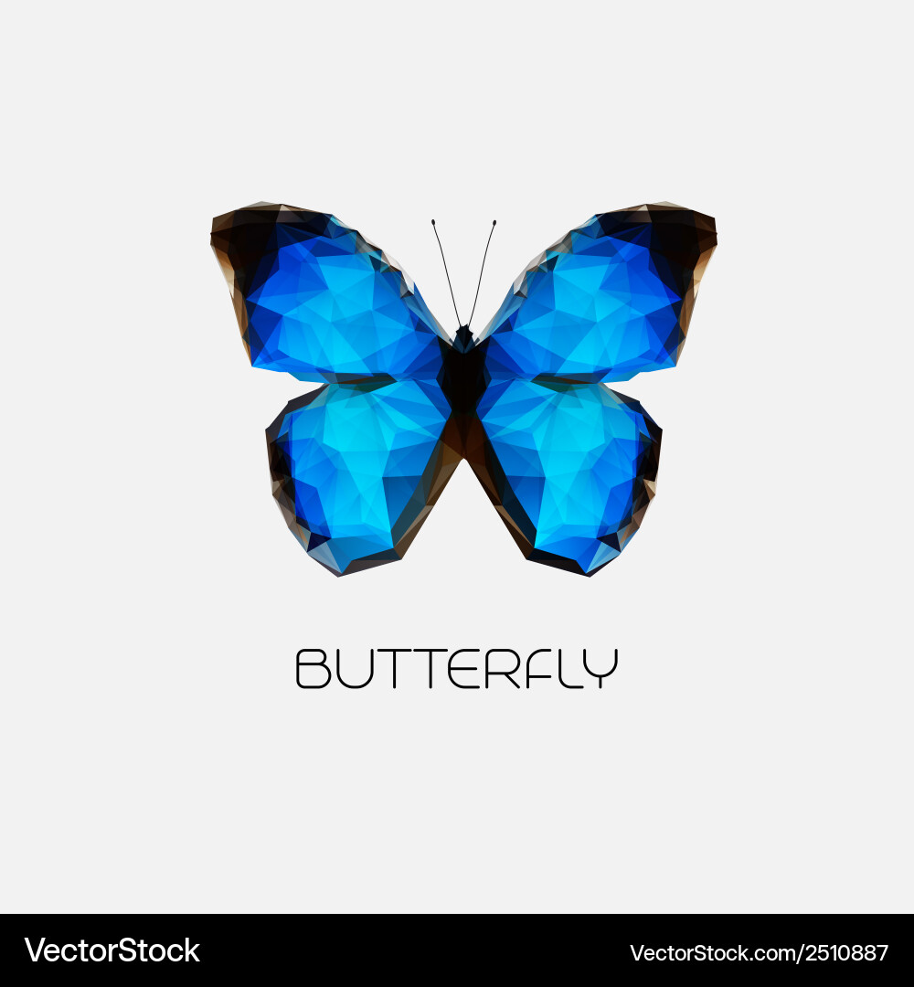 Abstract butterfly symbol Royalty Free Vector Image