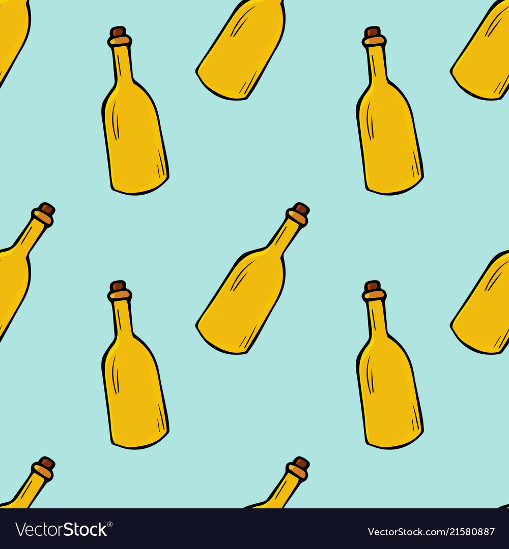Bottles seamless pattern Royalty Free Vector Image