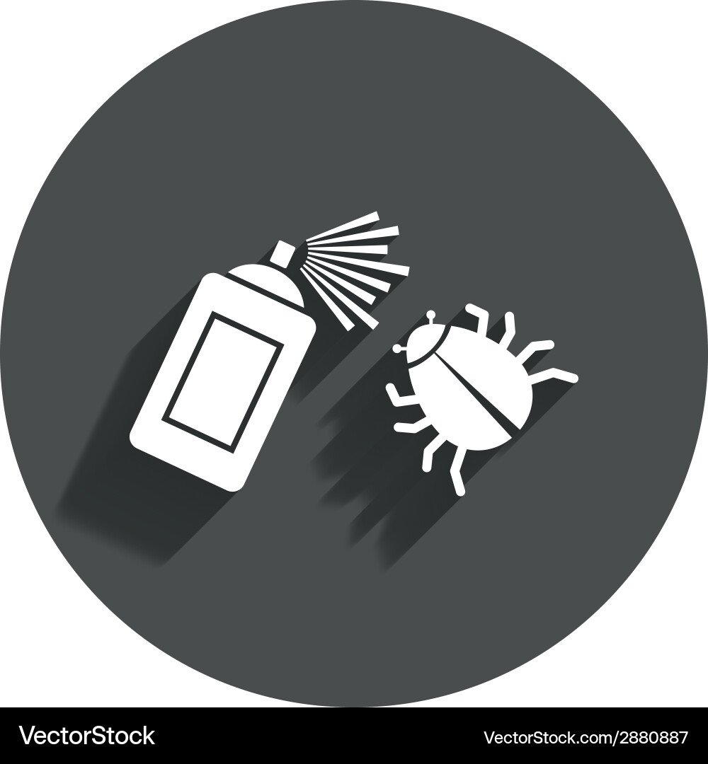 Bug disinfection sign icon fumigation symbol Vector Image