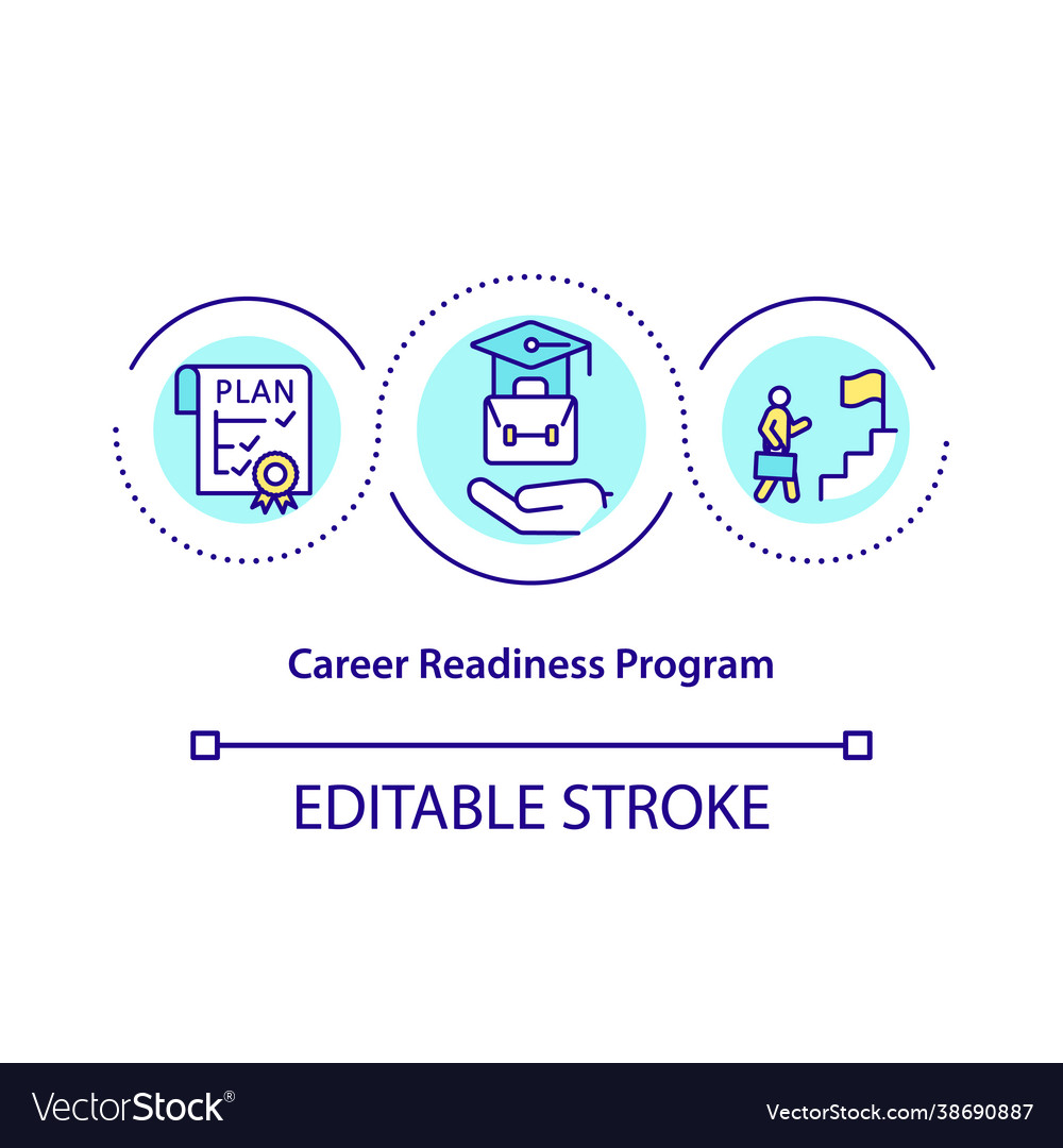 Career readiness program concept icon Royalty Free Vector