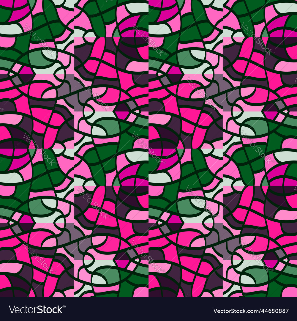 Creativef linear mosaic seamless pattern abstract Vector Image