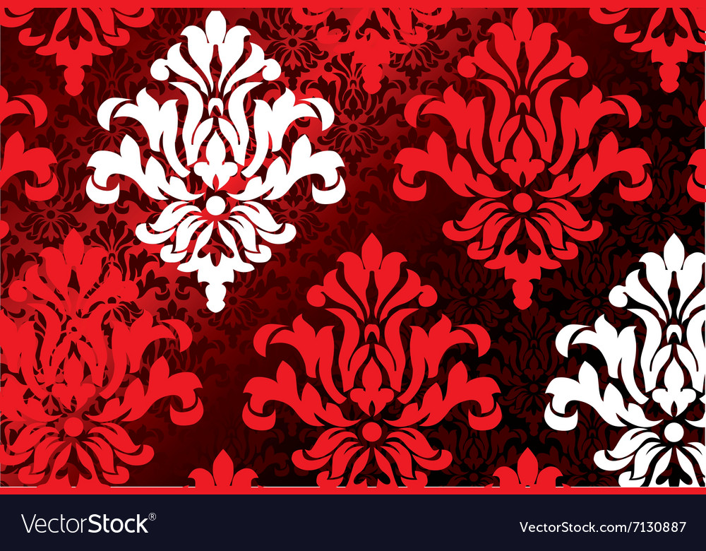 Damask pattern Royalty Free Vector Image - VectorStock