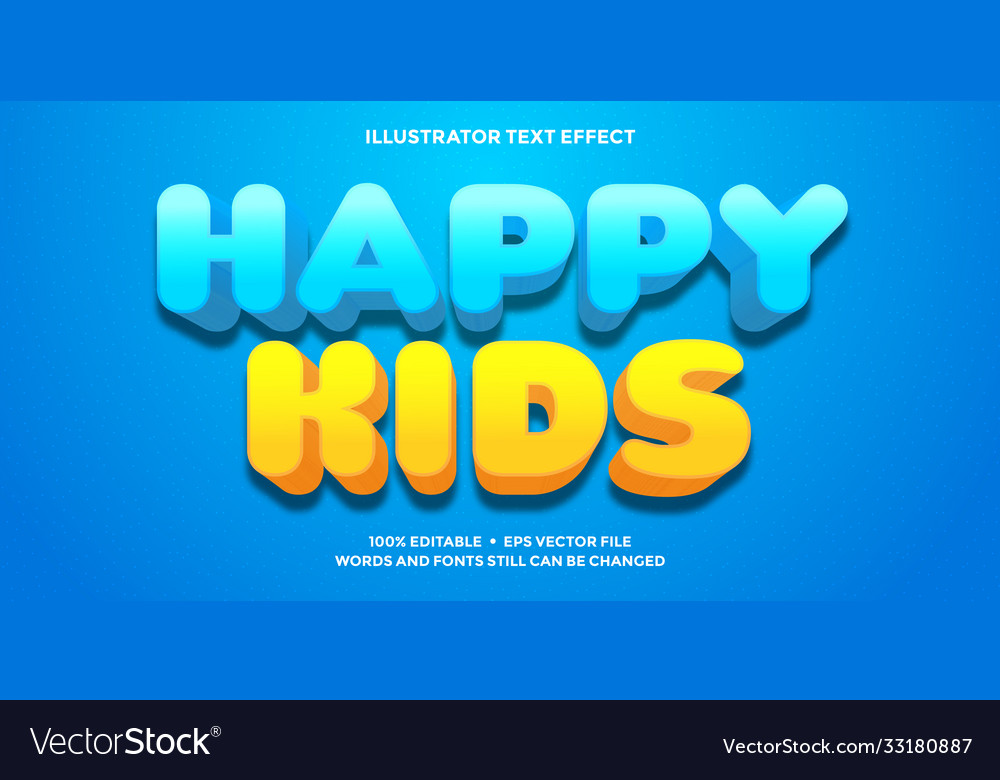 Editable text style effect typography template Vector Image