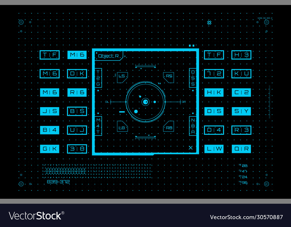 Futuristic graphic user interface Royalty Free Vector Image