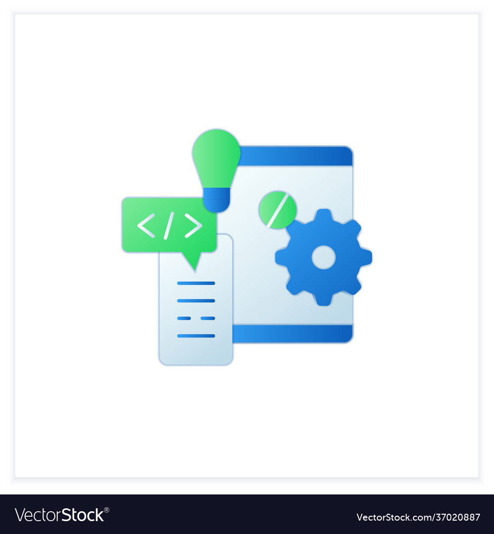 Hardware platform flat icon Royalty Free Vector Image