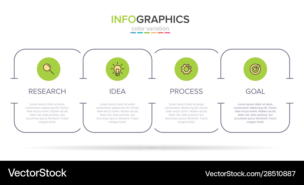 Infographic design with icons and 4 options Vector Image