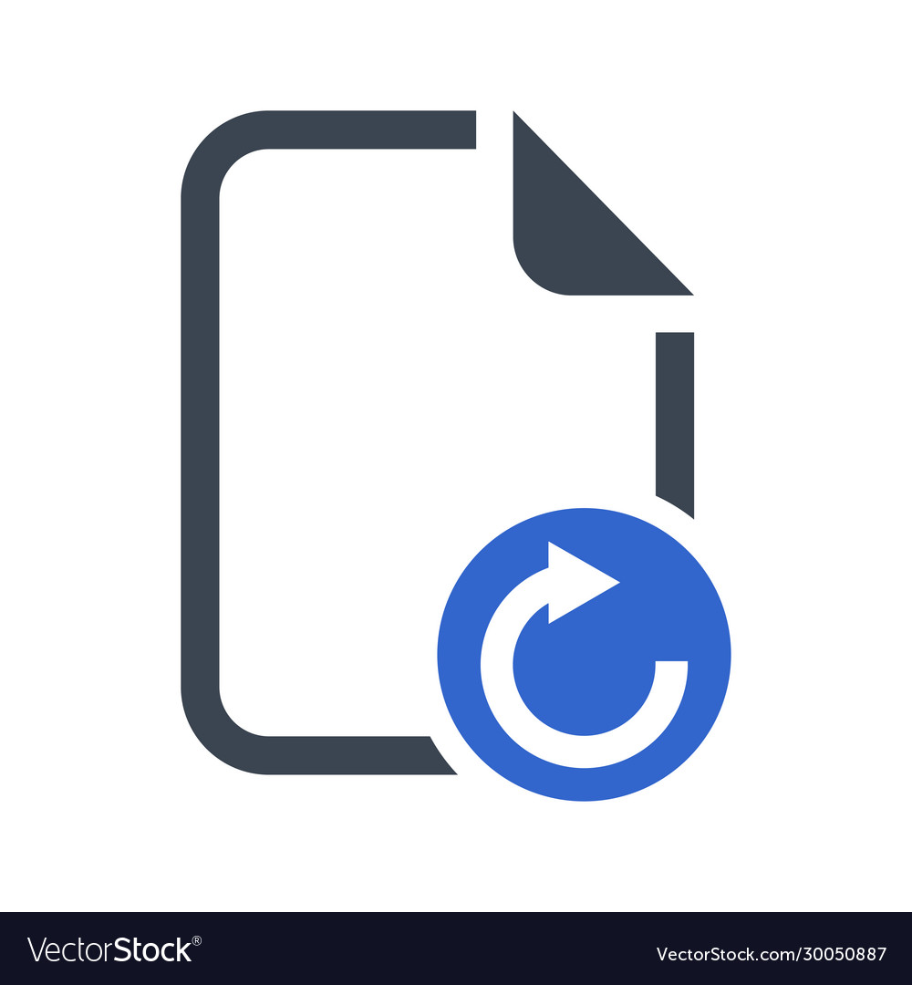 Refresh file icon Royalty Free Vector Image - VectorStock Refresh file icon Royalty Free Vector Image - VectorStock