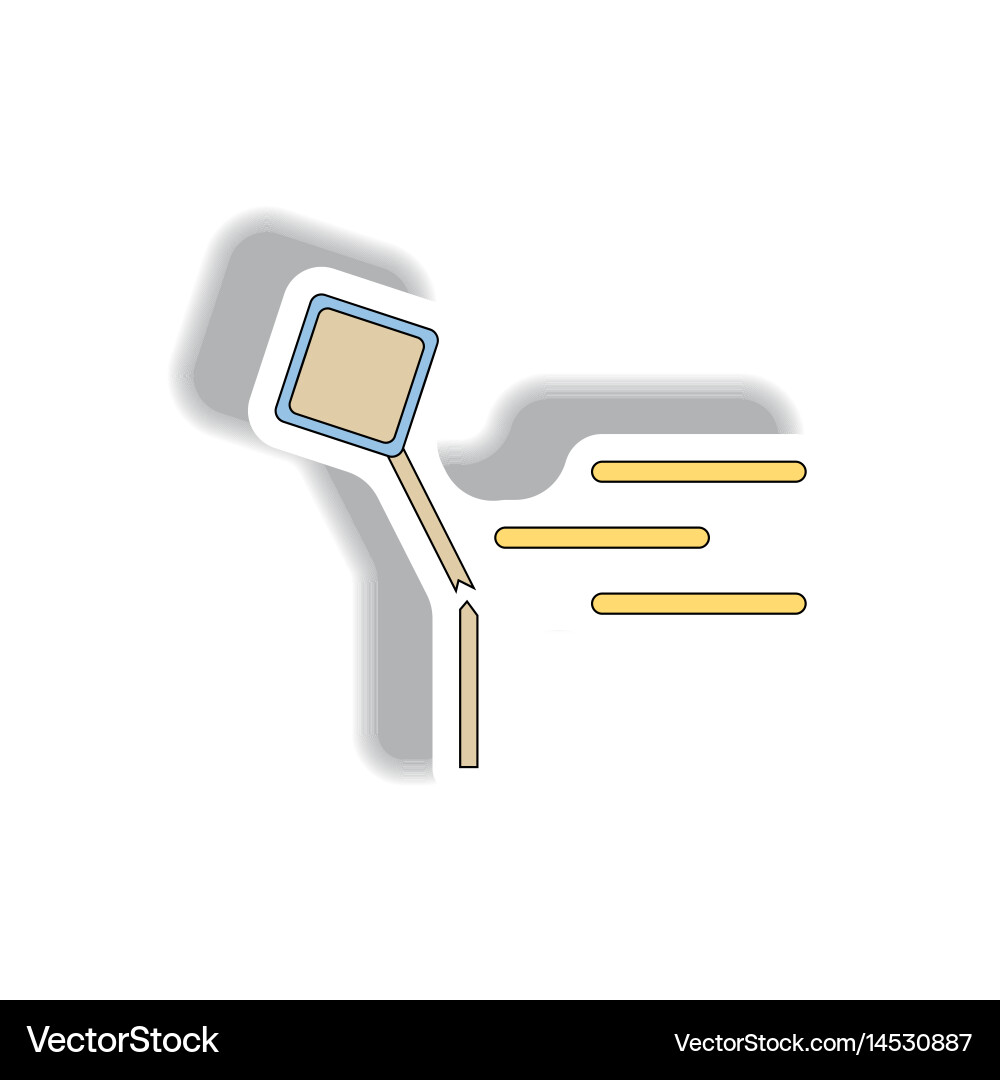 Sign broken by storm hurracian disaster Royalty Free Vector