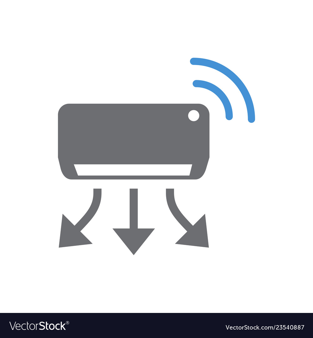 Smart air conditioner on white background Vector Image