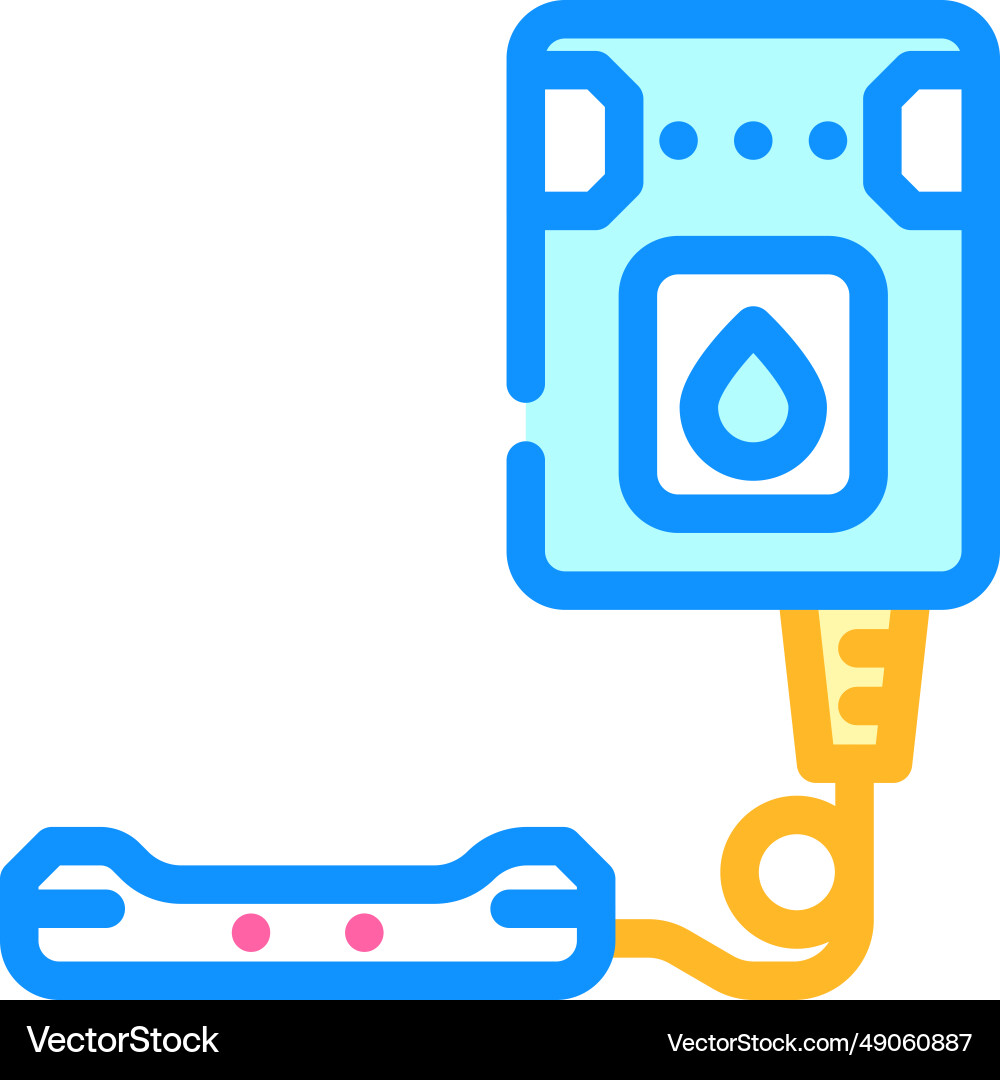 Smart leak detector home color icon Royalty Free Vector