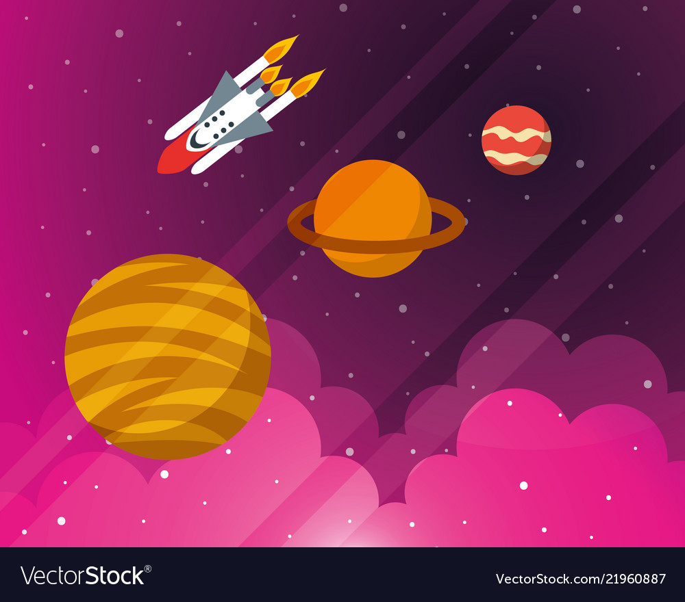 Space solar system concept Royalty Free Vector Image