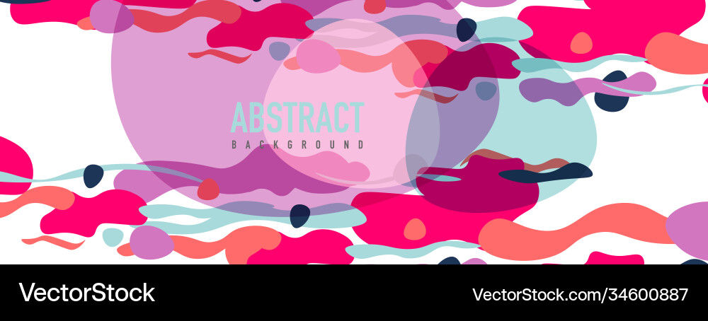 Trendy liquid style shapes abstract design Vector Image